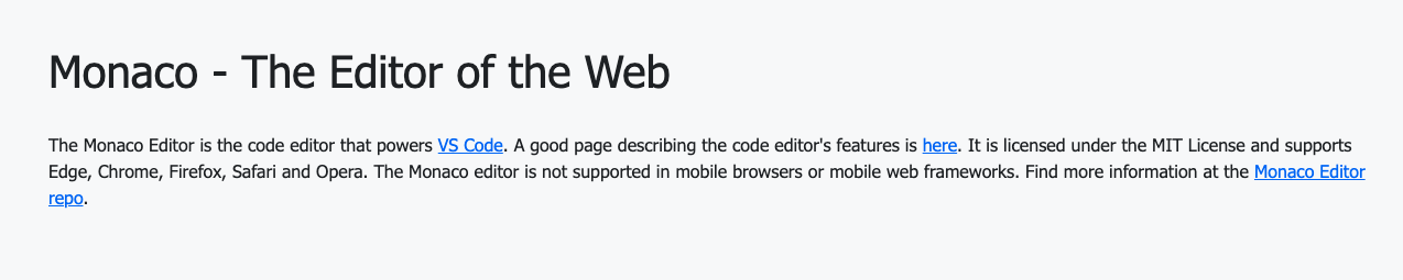 Monaco Editor · WFUing's Blog